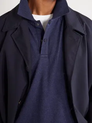 Sease Cotton And Cashmere-blend Jersey Polo Shirt