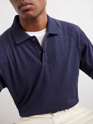 Sease Cotton And Cashmere-blend Jersey Polo Shirt