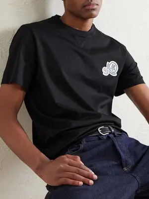 Moncler Logo-appliquéd Cotton-jersey T-shirt