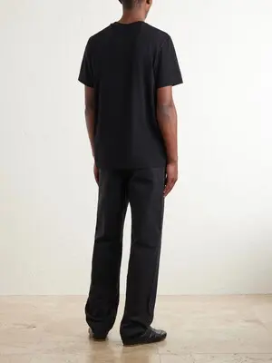 Moncler Pack Of Three Logo-appliquéd Cotton-jersey T-shirt - Black