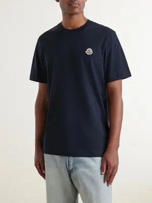Moncler Pack Of Three Logo-appliquéd Cotton-jersey T-shirt - Multi