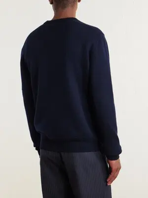 Moncler Virgin Wool Crewneck Sweater - Blue
