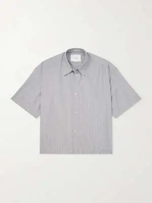 Studio Nicholson Sanko Striped Cotton-poplin Shirt - Gray