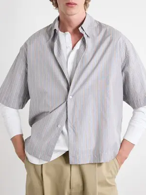 Studio Nicholson Sanko Striped Cotton-poplin Shirt
