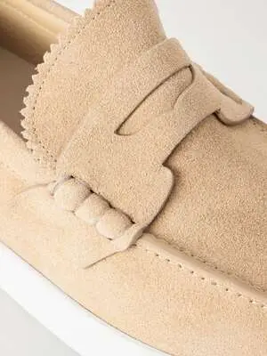CHRISTIAN LOUBOUTIN Harold I Suede Loafers - Beige