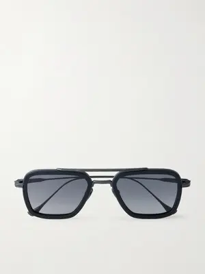 Dita Flight.006 Aviator-style Titanium And Acetate Sunglasses - Black