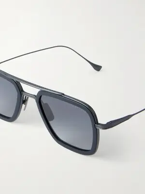 Dita Flight.006 Aviator-style Titanium And Acetate Sunglasses