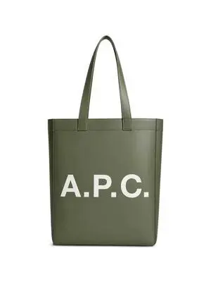 A.p.c. Lou Logo-print Tote Bag - Green