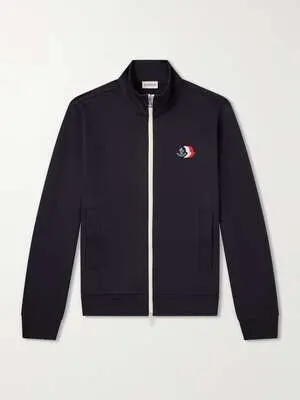 Moncler Logo-appliquéd Shell Zip-up Sweatshirt