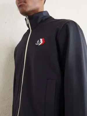 Moncler Logo-appliquéd Shell Zip-up Sweatshirt