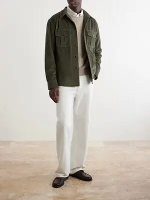 Canali Cotton-corduroy Overshirt