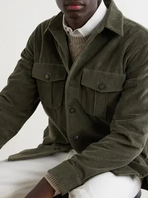 Canali Cotton-corduroy Overshirt