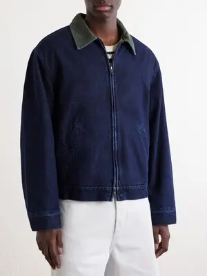 Aimé Leon Dore Corduroy-trimmed Denim Jacket