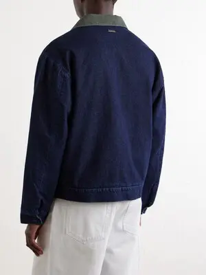 Aimé Leon Dore Corduroy-trimmed Denim Jacket