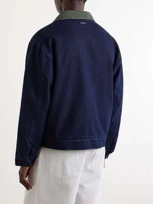 Aimé Leon Dore Corduroy-trimmed Denim Jacket
