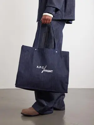 A.p.c. Fragment Logo-print Canvas Tote Bag