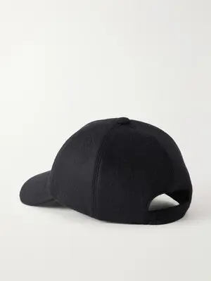 Kiton Cashmere Baseball Cap With Logo Embroidery