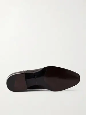 TOM FORD Elkan Burnished-leather Oxford Shoes - Brown