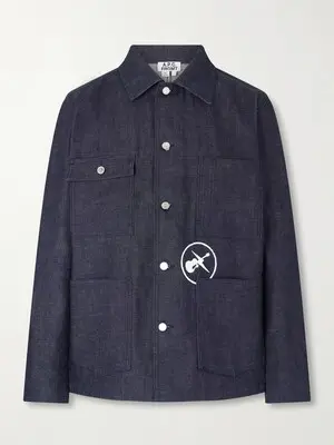 A.p.c. Fragment Printed Denim Jacket