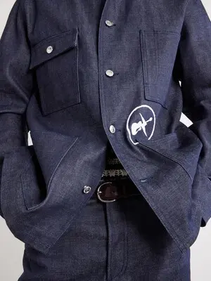 A.p.c. Fragment Printed Denim Jacket