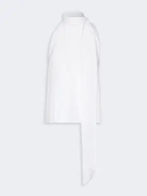 Max Mara Sleeveless Crepe De Chine Top With Plissé Detail