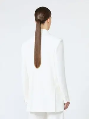 Max Mara Olimpia Piqué Jersey Jacket - White