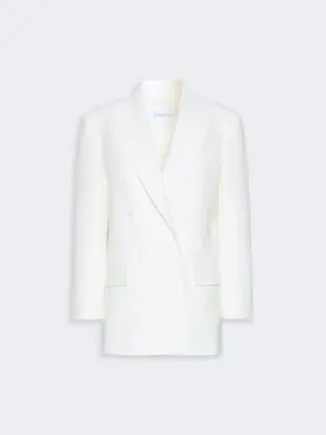 Max Mara Olimpia Piqué Jersey Jacket - White