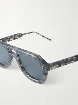 Thom Browne Aviator-style Tortoiseshell Acetate Sunglasses