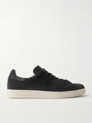 TOM FORD TOM FORD Warwick Perforated Suede Sneakers Gray