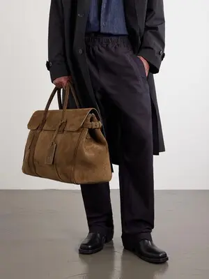 Officine Creative Suede Weekend Bag