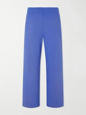 Aimé Leon Dore Straight-leg Logo-appliquéd Cotton-jersey Sweatpants - Blue