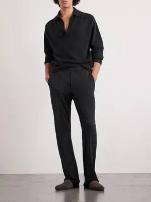 TOM FORD Straight-leg Wool, Silk And Cashmere-blend Sweatpants