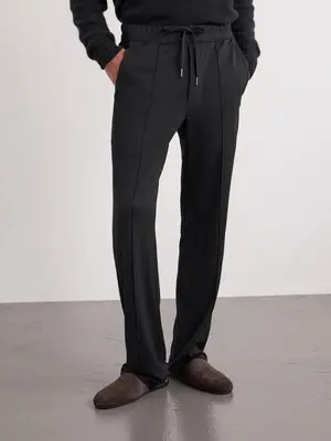 TOM FORD Straight-leg Wool, Silk And Cashmere-blend Sweatpants