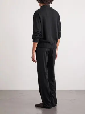 TOM FORD Straight-leg Wool, Silk And Cashmere-blend Sweatpants