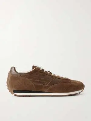 TOM FORD Mick Leather-trimmed Suede Sneakers - Tan