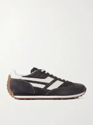 TOM FORD TOM FORD Mick Suede And Leather Sneakers Gray