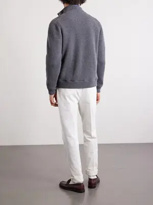 Brunello Cucinelli Suede And Knitted Cashmere Jacket