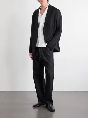 Studio Nicholson Convertible-collar Linen Shirt