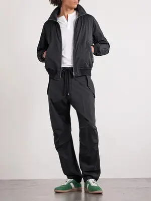 TOM FORD Straight-leg Cotton-twill Drawstring Trousers
