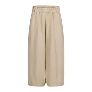 CLOTHES BY LOCKER ROOM Relaxed Beige Wide-leg Pants - Brown