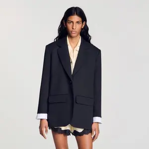 Sandro Mixed-material Satin Jacket