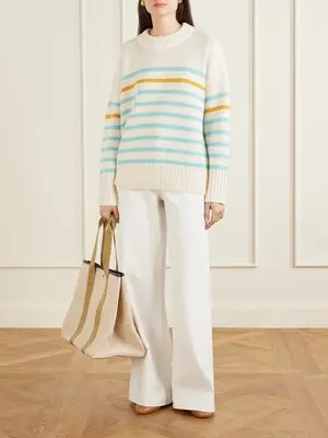 LA LIGNE Marin Striped Wool And Cashmere-blend Sweater - Multi