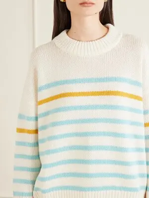LA LIGNE Marin Striped Wool And Cashmere-blend Sweater - Multi