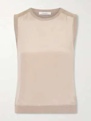 Max Mara Silk-blend Tank Top - Stone