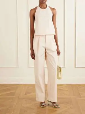 Wardrobe.NYC Cotton-blend Halterneck Top