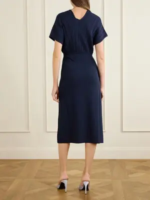 Max Mara Woven Midi Dress - Blue