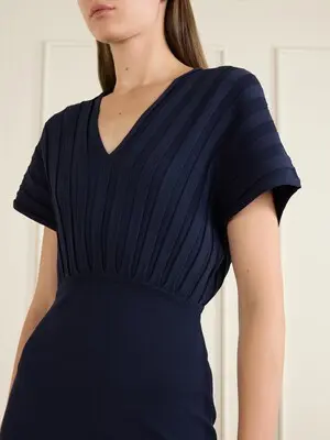 Max Mara Woven Midi Dress - Blue