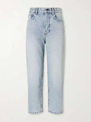 Balenciaga Jackie Mid-rise Straight-leg Capri Jeans - Blue