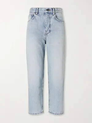 Balenciaga Jackie Mid-rise Straight-leg Capri Jeans - Blue