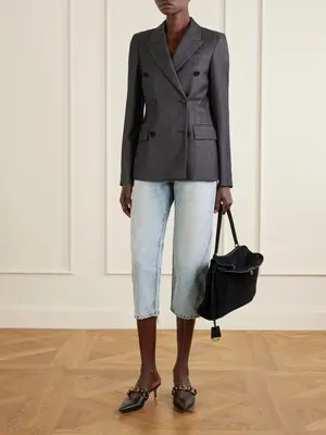 Balenciaga Jackie Mid-rise Straight-leg Capri Jeans - Blue